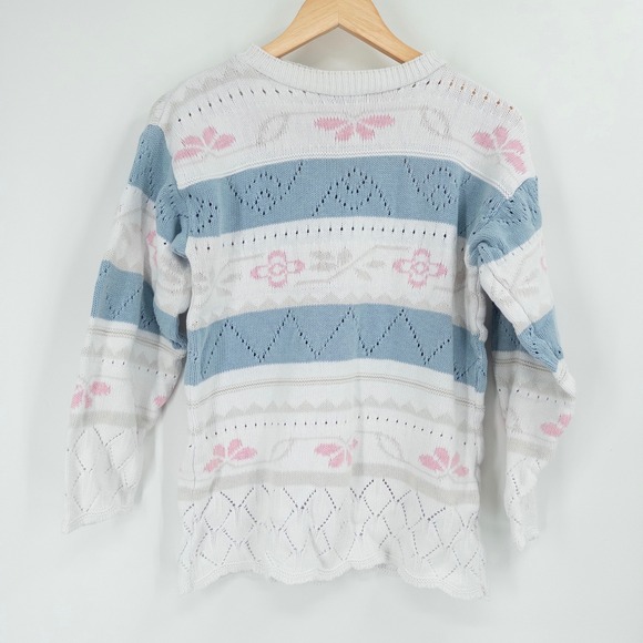 Bedford Fair | Sweaters | Vintage Cottagecore Sweater Womens S Lacy ...